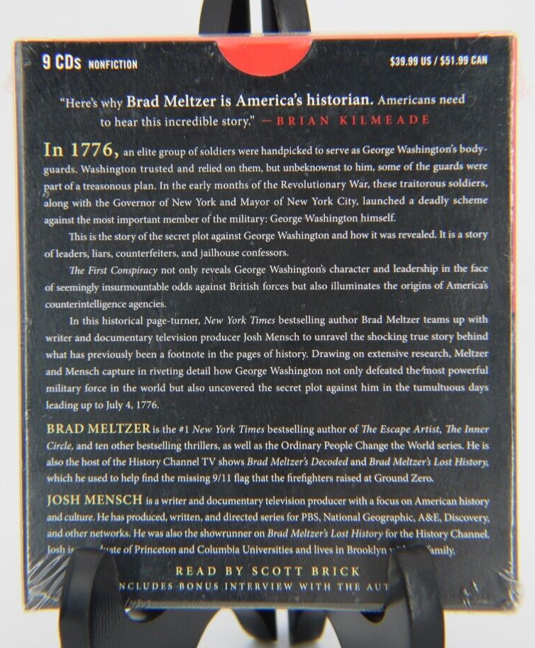 NIB The First Conspiracy: The Secret Plot to Kill George Washington ...