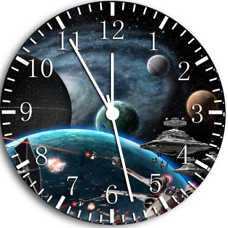 Space Frameless Borderless Wall Clock Nice For Gifts or Decor W50 | eBay