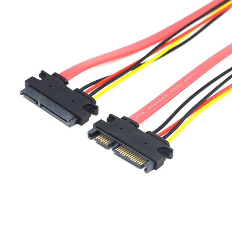 22Pin SATA Male to Female SATA Data Power Extension Cable Connector ...