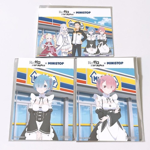 Re:Zero Rem Ram Original MiniStop Collaboration Card Set, Collectible ...