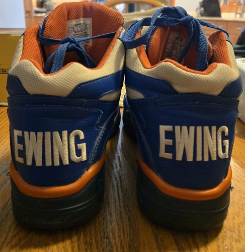 Patrick Ewing Basketball Shoes New York Knicks Colors Blue/Orange Size ...
