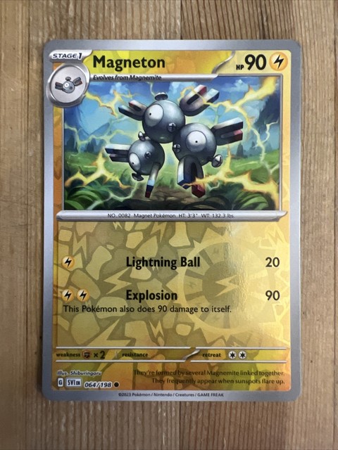 Pokémon TCG Magneton Scarlet & Violet Base Set 064/198 Reverse Holo ...