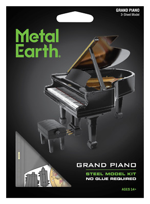Fascinations Metal Earth GRAND PIANO Musical Instrument 3D Steel Metal ...