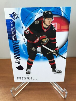 2020-21 Upper Deck SP Hockey Tim Stutzle Rookie Authentics Blue Foil RC ...
