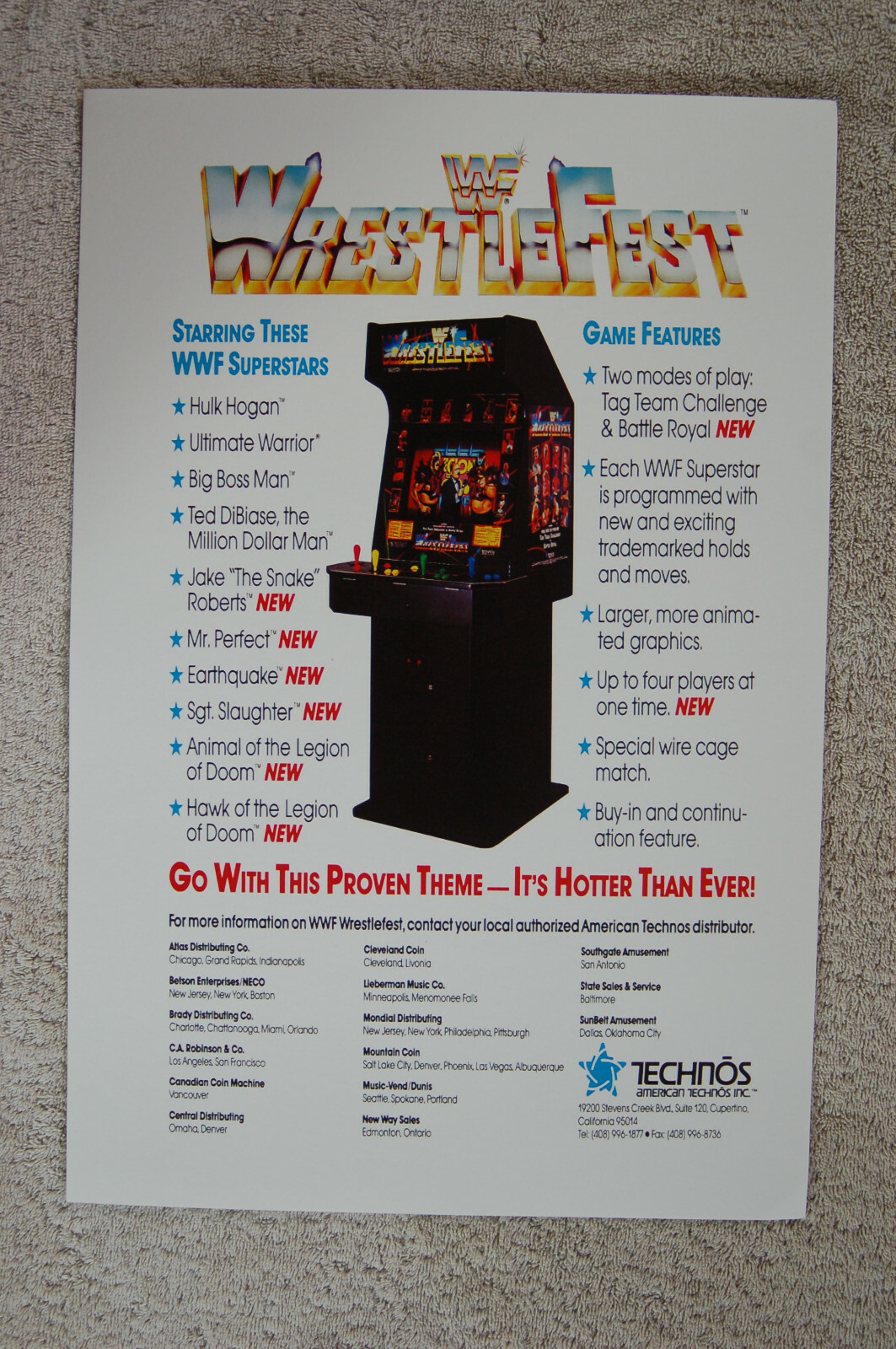 WF Wrestle Fest Arcade flyer promotional poster | eBay UK