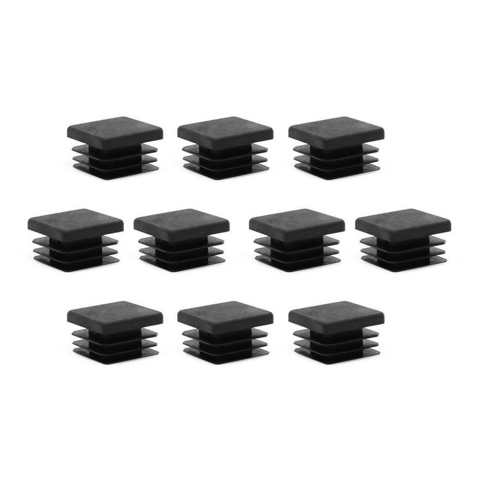 10 pack 1" 1x1 Square Tubing Plastic Hole Plug 1 Inch End Cap Tube Post ...