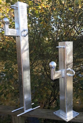 GALVANISED 75x75 Steel Security Hitch POST Locking Concrete In - Bolt ...