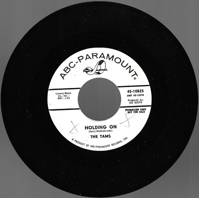 TAMS-HOLDING ON/IT'S BETTER TO HAVE LOVED A LITTLE-ABC PARAMOUNT DJ 45 ...