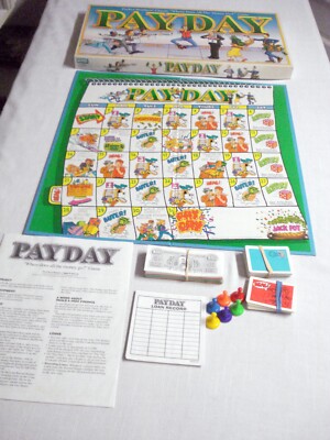 Complete 1994 Payday Game by Parker Brothers Where Does All the Money ...