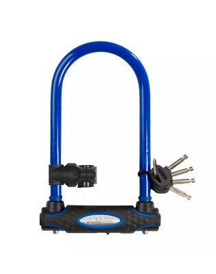 Master Lock Sold Secure Gold D-Lock 11 x 21cm Blue | eBay UK