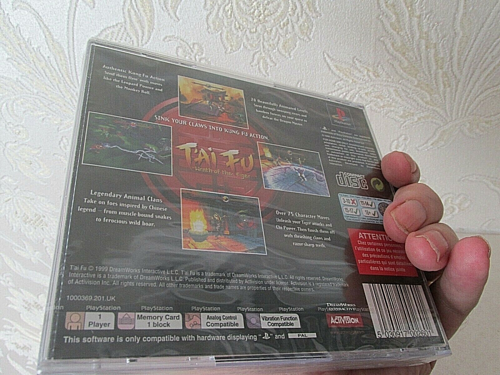 Tai Fu Wrath of The Tiger Original Black Label Sony PlayStation Ps1 Ps2 ...