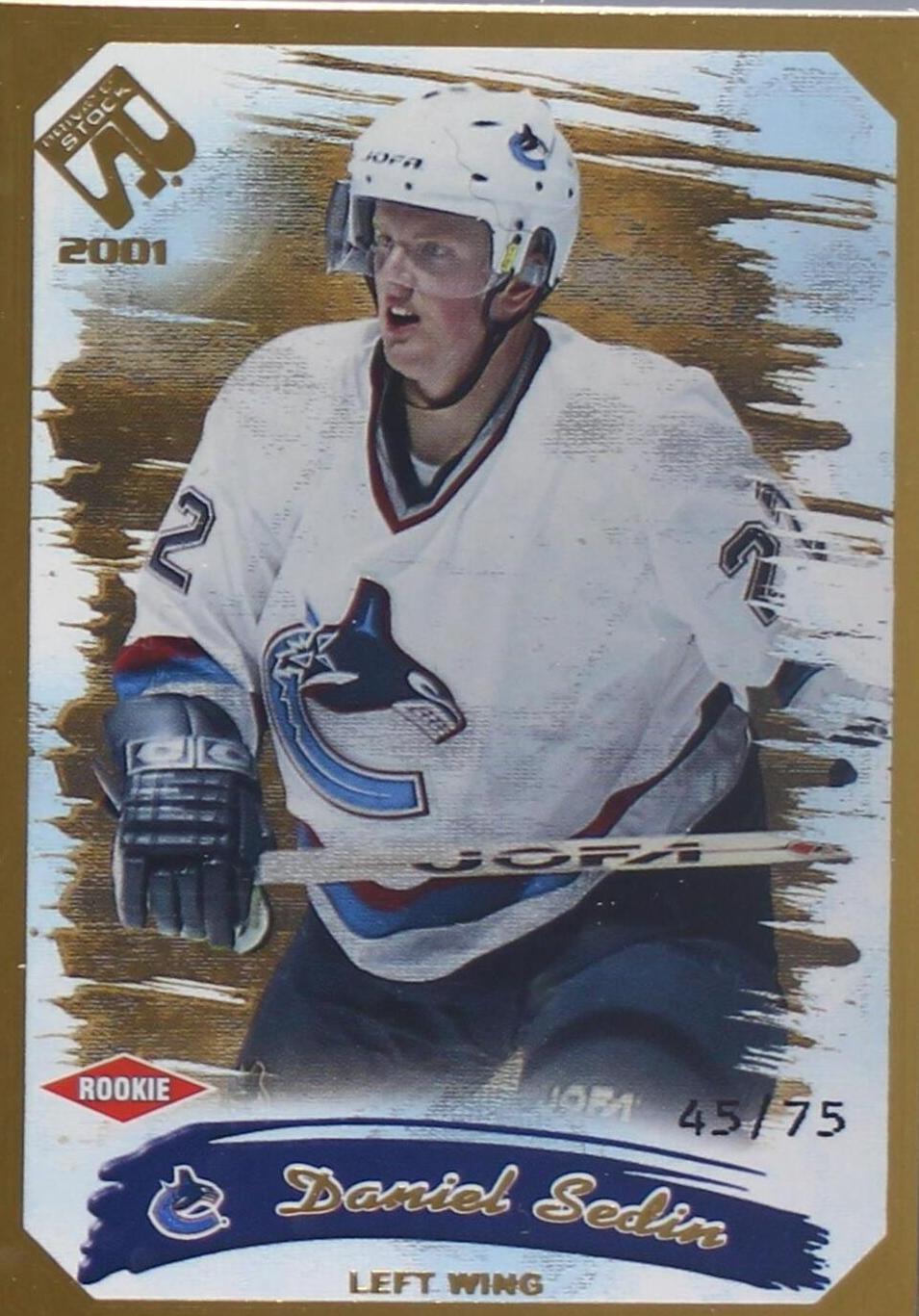 2000-01 Pacific Private Stock - Daniel Sedin #148 Gold /75 for sale ...