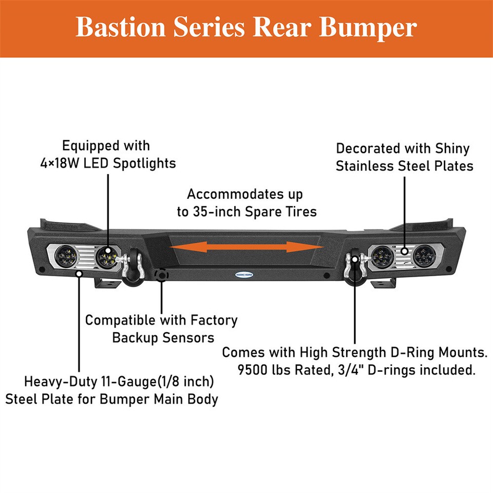 Vintage Design Steel Front Bumper or Rear Back Bumper Fit 2021-2024 ...