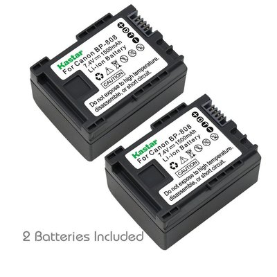 2x Kastar Battery for Canon BP-808 FS200 FS300 FS400 HF G10 HF G20 ...