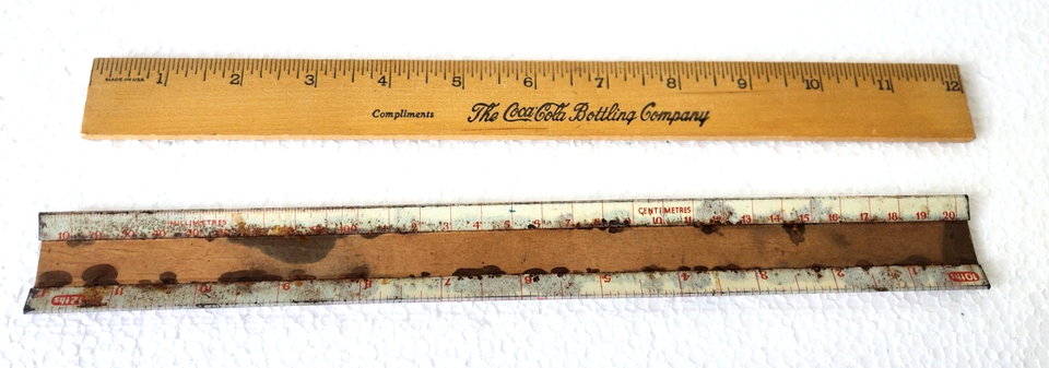 2 VINTAGE COCA COLA RULER 12 inch "A GOOD RULE" & WOODEN "DO UNTO ...