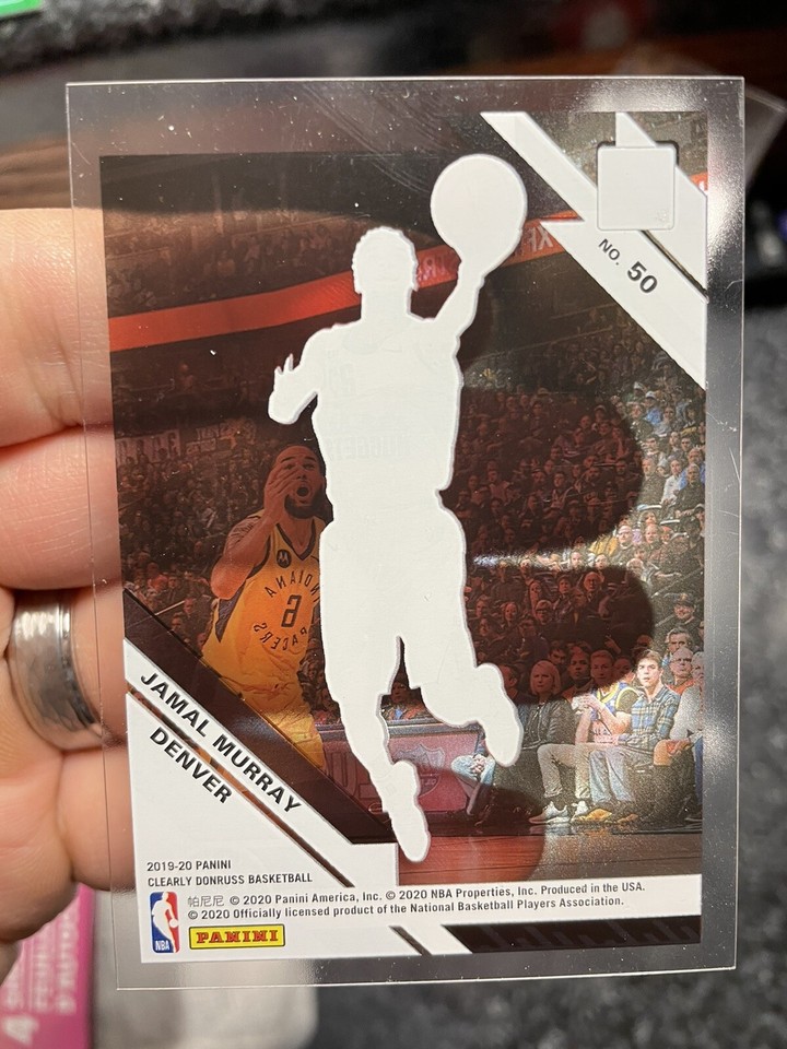 2019-20 Panini Clearly Donruss Acetate insert Jamal Murray #50 Denver ...