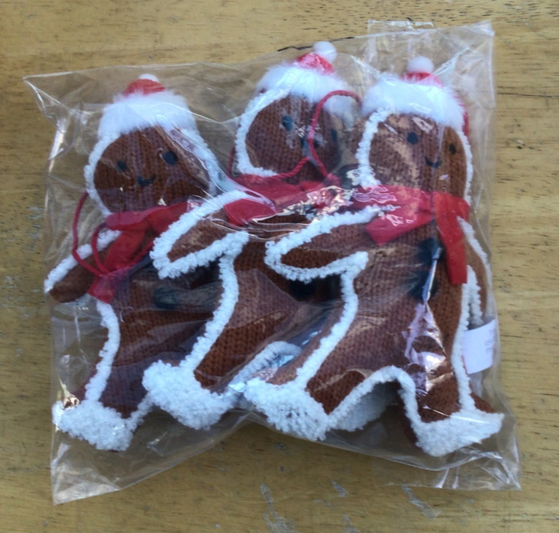 NWT Target Wondershop GINGERBREAD MAN ORNAMENTS Package of 3 New 2023 ...