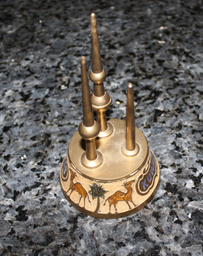 Brass 3 Towers Kuwait Hand Painted souvenior Vintage 3.25 X 5.75 | eBay