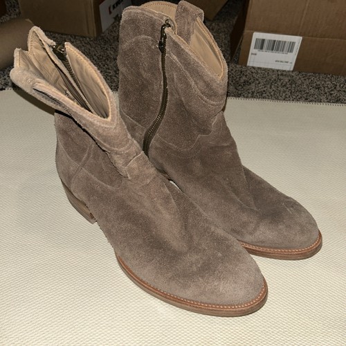 TECOVAS Men's 10.5 EE The Roy Granite Suede Side Zip Western Boots 1013 ...