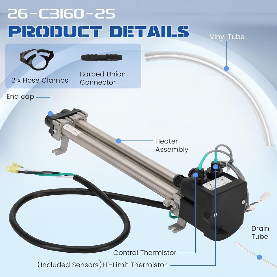 No-Fault Spa Heater Fit For Hot Spring/Watkins/Caldera/Tiger River 6kW ...