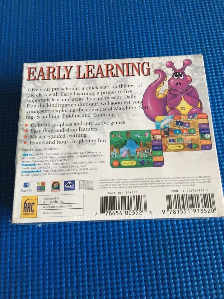 Sealed New CD ROM Cd-Rom Early Learning Ages 3-6 IBM / Mac 5 Deluxe Pack 778654003523| eBay