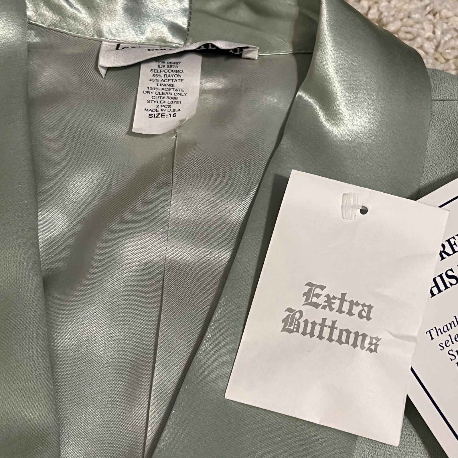 Lew Magram Collection Sage Green Skirt Set Size 16 New With Tags. | eBay