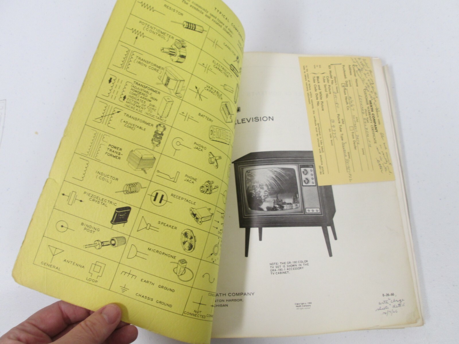 Heathkit Assembly Manual Color Television Set Model Gr-180 for sale ...