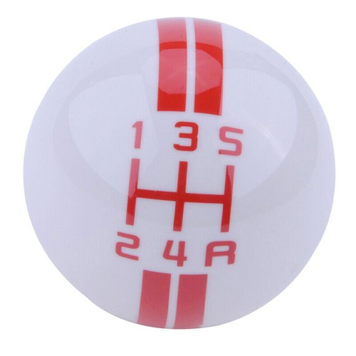 5 Speed Manual Gear Shift Knob Shifter White Ball Fit For Ford Mustang ...
