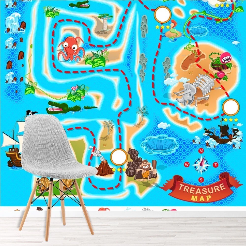 Kids Pirate Map Wallpaper
