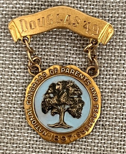 Vtg 10K Solid Yellow Gold National Congress Of Teachers Service Pin | eBay