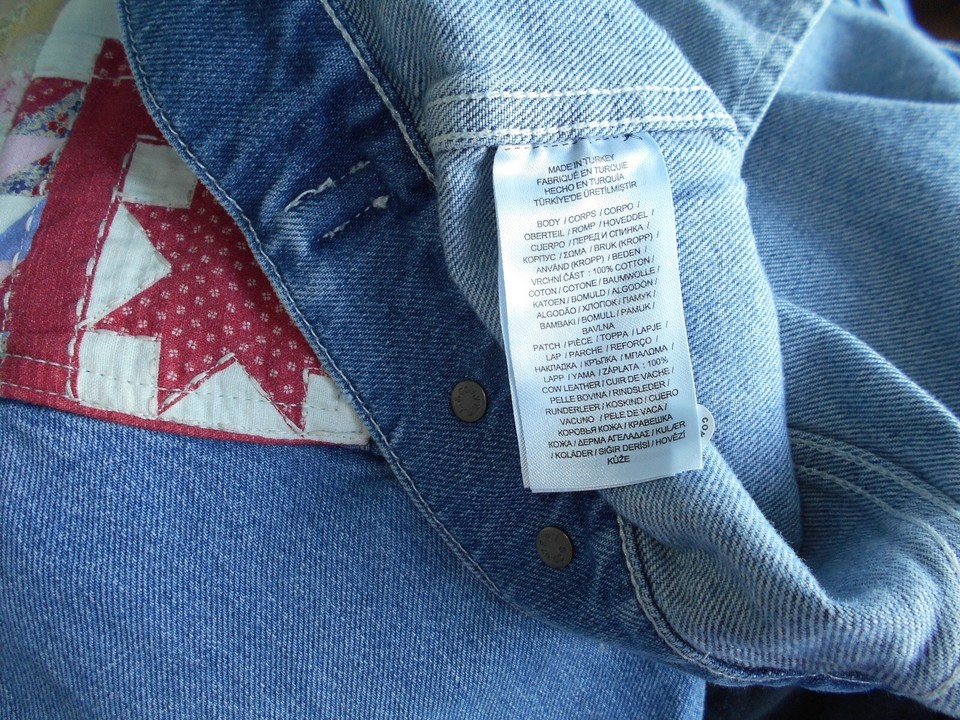 New $398 Polo Ralph Lauren Patchwork Quilt Denim Jacket Floral Country ...