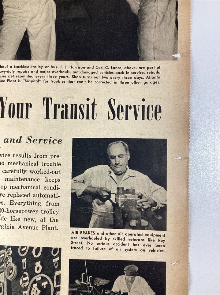 Atlanta GA Print Ad 1952 AJC Transit Bus MARTA Harrison Lance Freeman ...