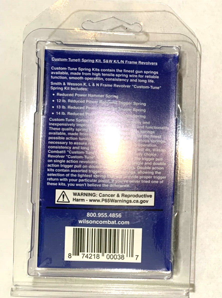 Wilson Combat 178 Custom-Tune Spring Kit for S&W K / L / N Frame ...