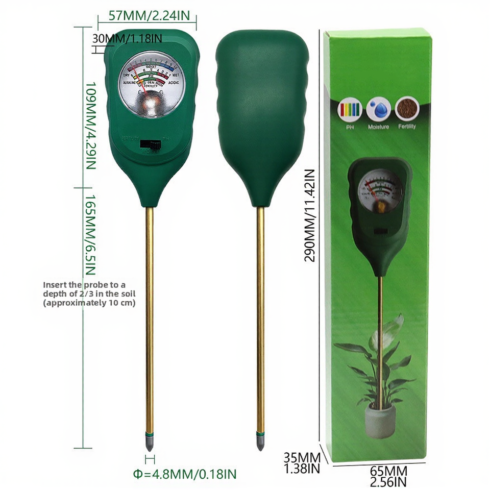3-in-1 Soil Tester Moisture Gauge Three-in-one Functionality PH ...