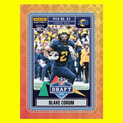 2024 Panini Instant Blake Corum ROOKIE CARD DRAFT NIGHT SP Rams #29 RC ...