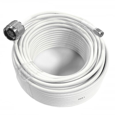 65.6ft Coax Cable Mini 3D-FB Coaxial Cable with N-Male to SMA-Male 50 ...