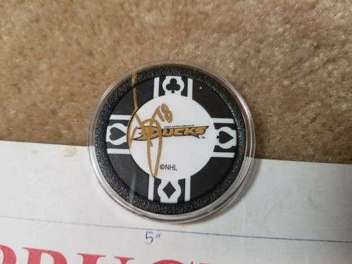 NHL HOCKEY ANAHEIM DUCKS #18 TIM JACKMAN AUTOGRAPHED POKER CASINO CHIP ...