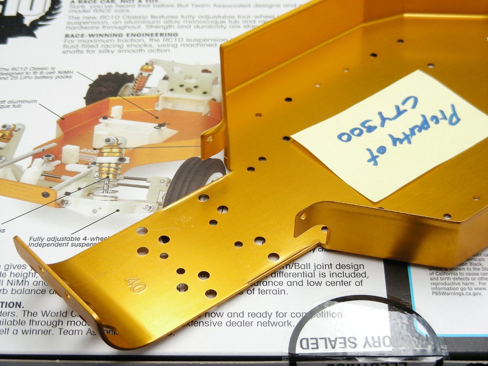 Team Associated RC10 Classic 40th Anniversary #0453 Gold Tub Chassis ...