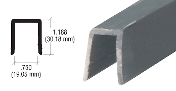 CRL GR7PV Black Rigid 3/4" U-Channel Cap Rail Vinyl - 120" Length | eBay