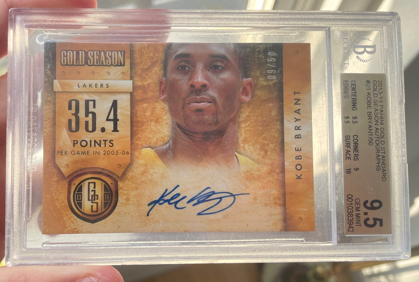 Kobe Bryant 2013 Gold Standard Auto /50 BGS 9.5 Auto 10 | eBay