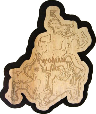 Woman Lake Map Art- Lake Decor | eBay