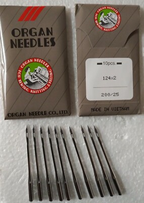 ORGAN NEEDLE 124X2 # 200 25 DRX2 (10 NEEDLES) | eBay