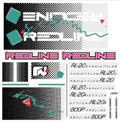 1986 Redline - RL-20II for Radberry Pink frame Decal set | eBay