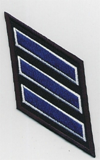 Police Three 3 Stripe 15 Year Service Stripes Insignia Reverse ...