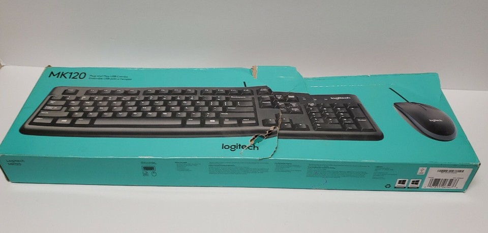 Logitech MK120 Wired Keyboard and Mouse Combo Set K120 M100 | eBay