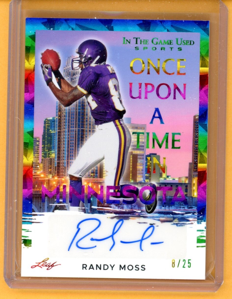 2024 Leaf In The Game Used Randy Moss AUTO ONCE UPON A TIME IN ...
