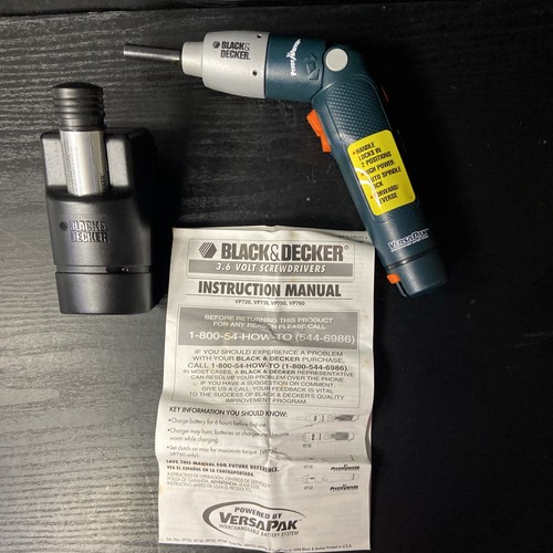 Black & Decker VersaPak Pivot Driver Screwdriver 3.6 V GREEN VP750 Type ...