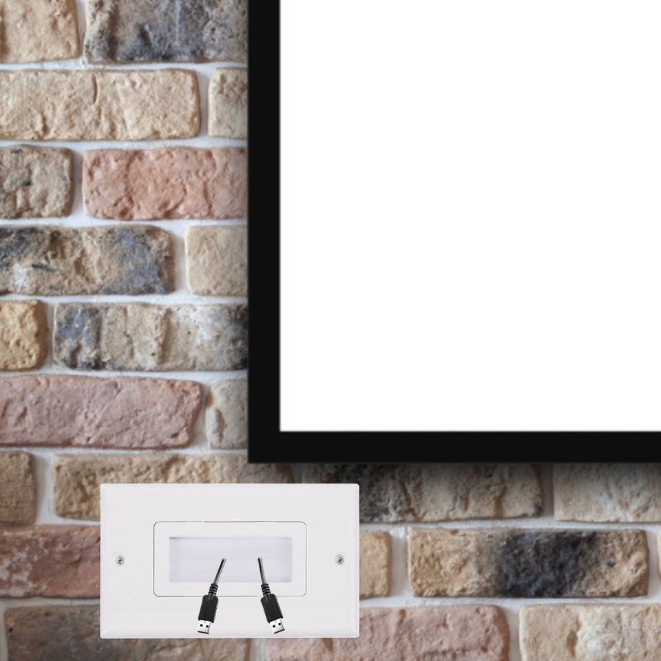 Wall Plate Cable Pass Through Cable Outlet Cover Plate Cable Management ...