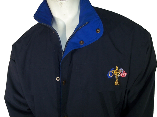 ProQuip Medium Black Full Zip Gore-Tex Rain Jacket Ryder Cup & Club Car ...