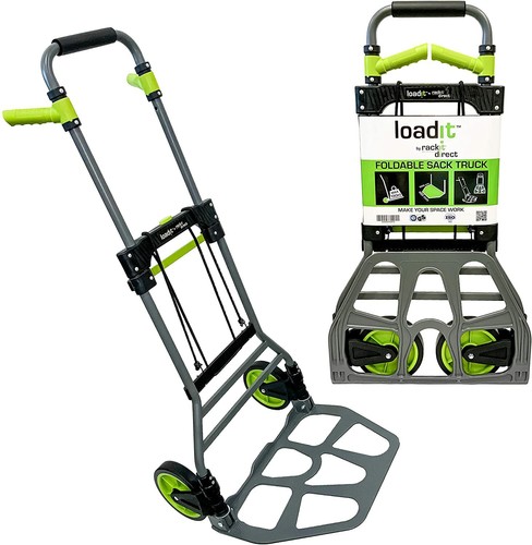 LoadIt 150KG Heavy Duty Aluminium Folding Sack Truck, Garden Trolley ...